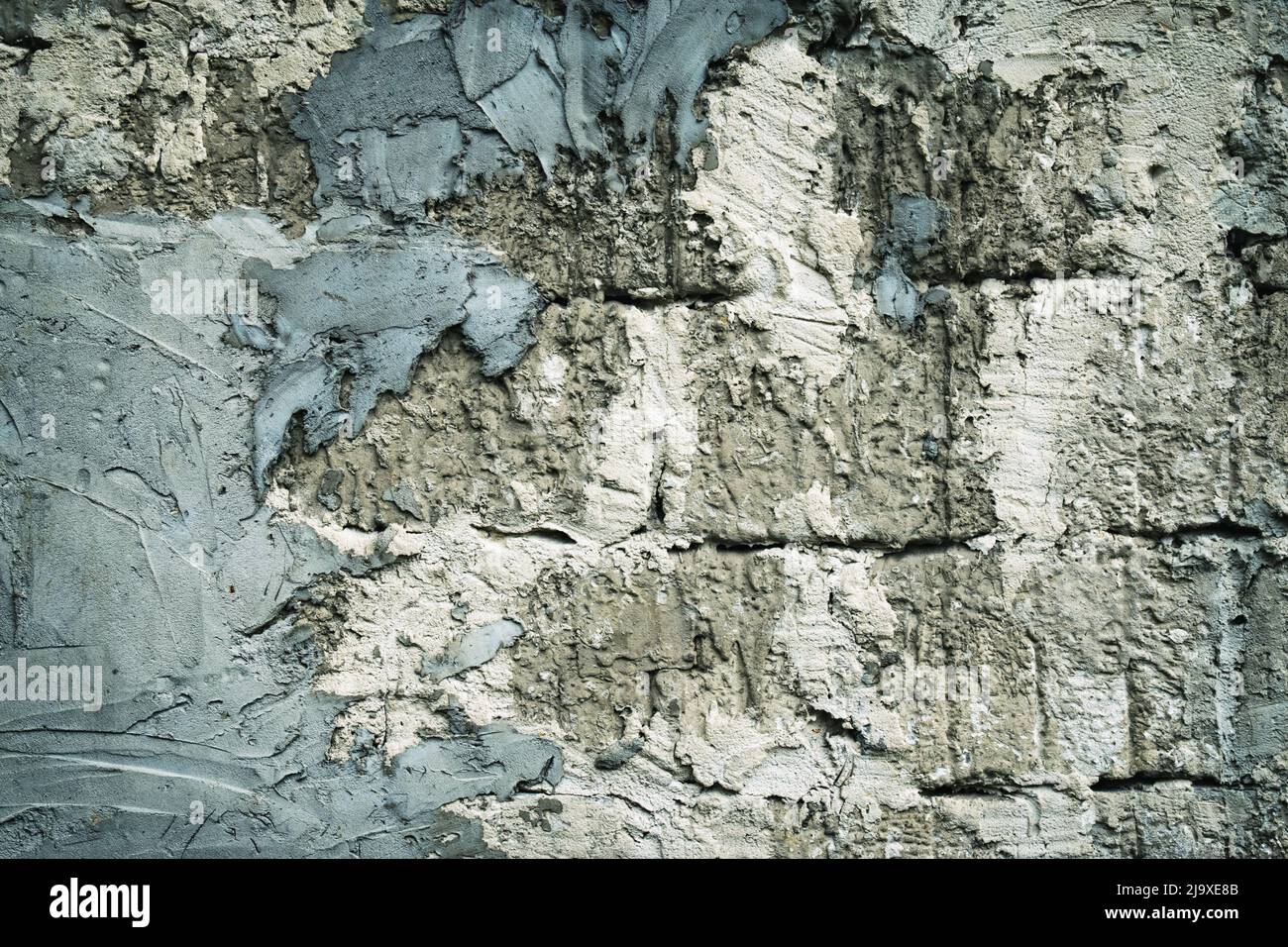 abstract background or texture Unfinished plaster on the old wall Stock ...