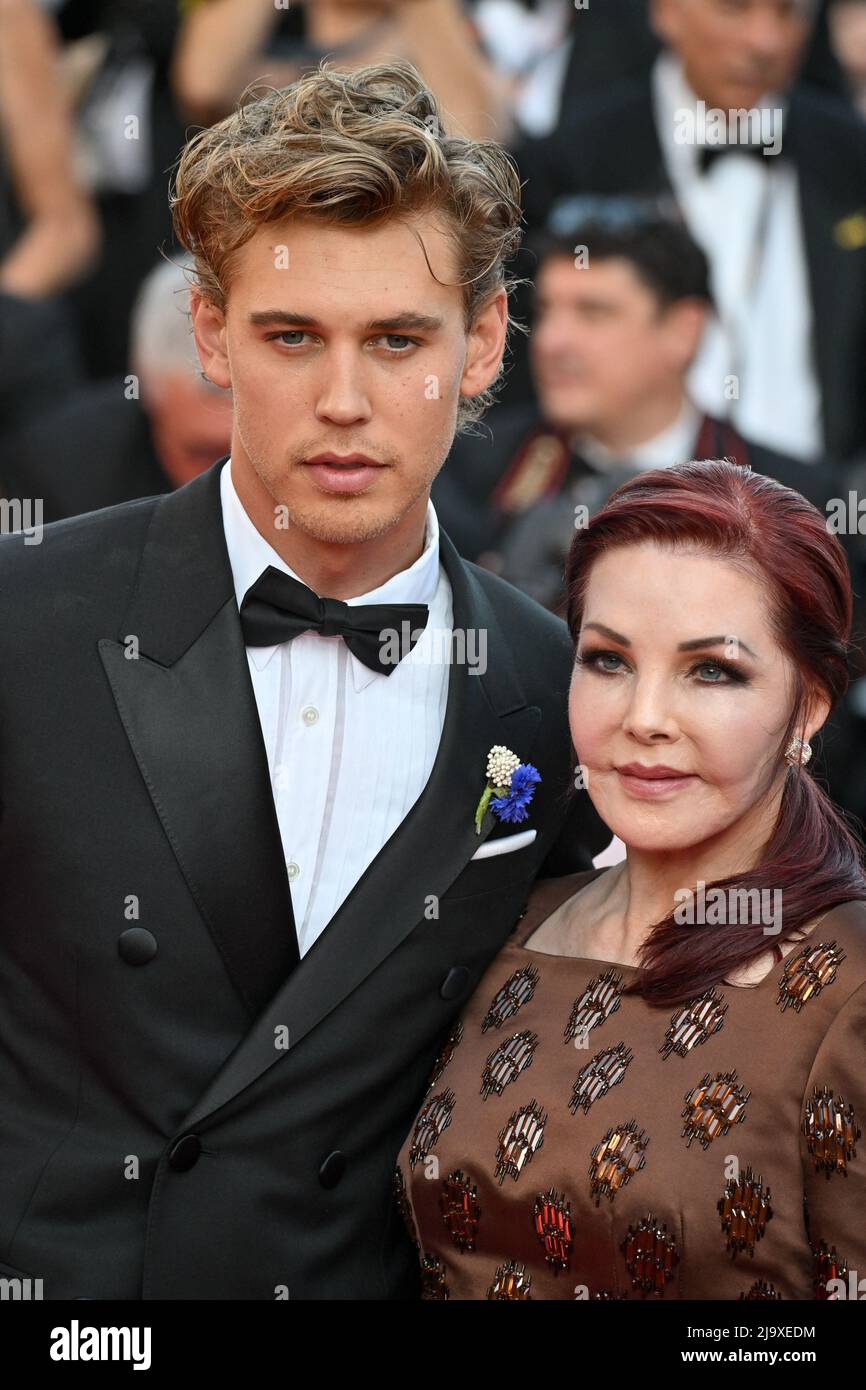 Austin Butler, Priscilla Presley attending the premiere of the movie ...