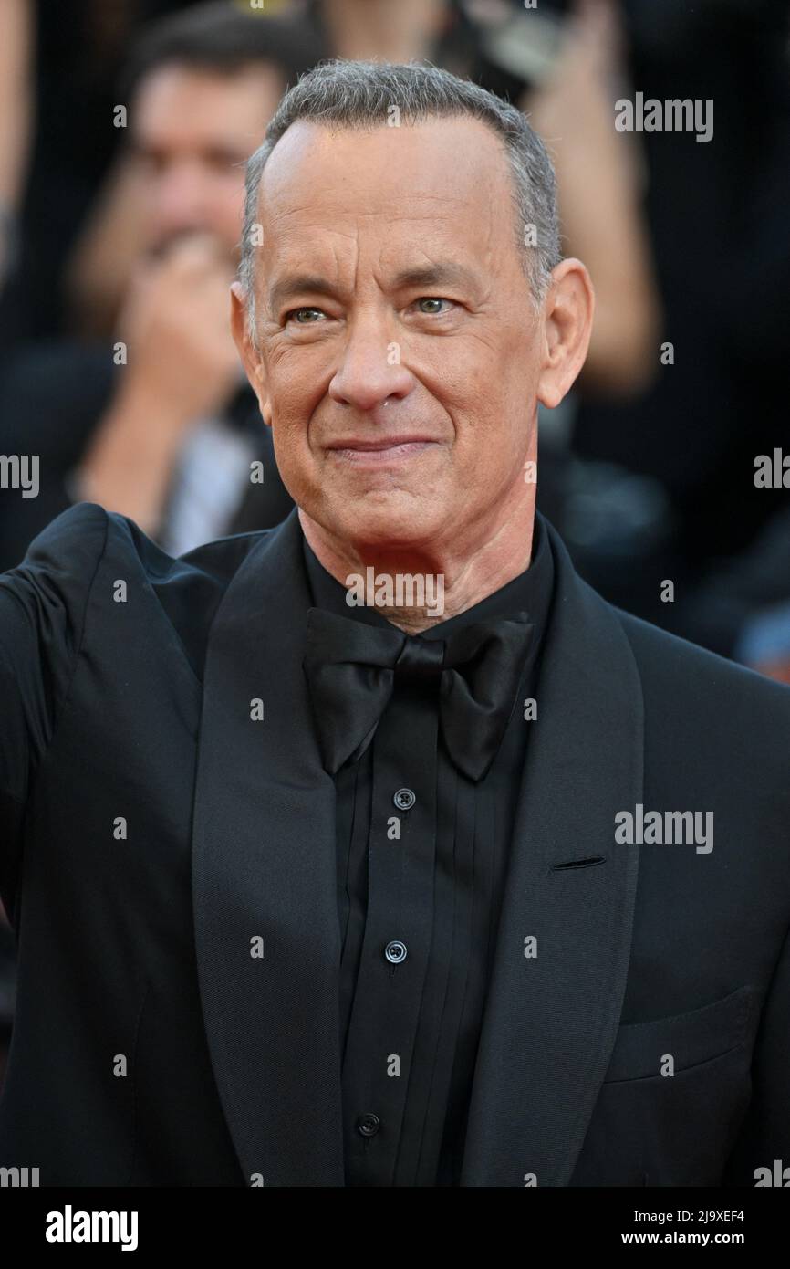 Tom Hanks attending the premiere of the movie Elvis during the 75th ...