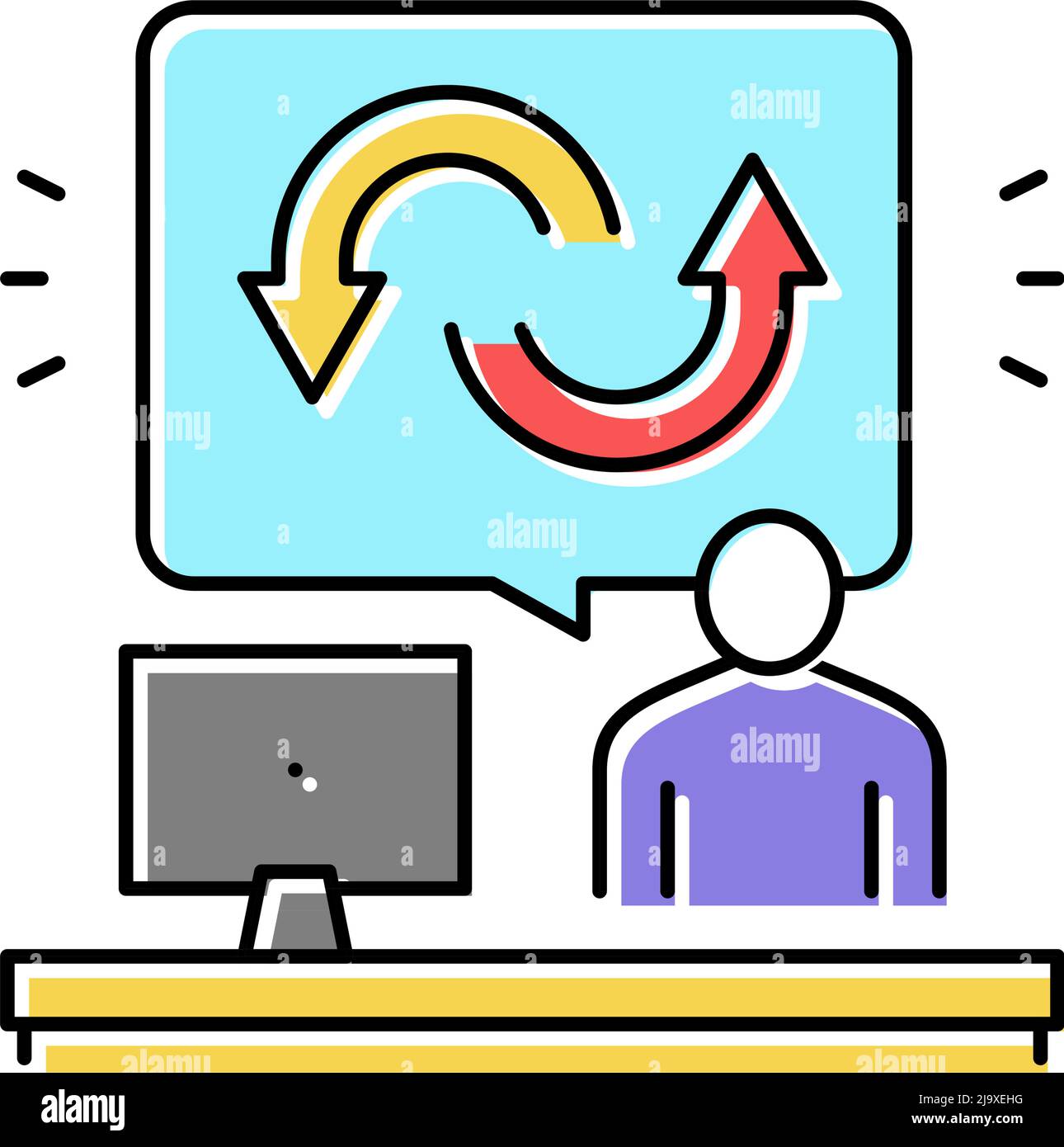 behavior user color icon vector illustration Stock Vector Image & Art ...