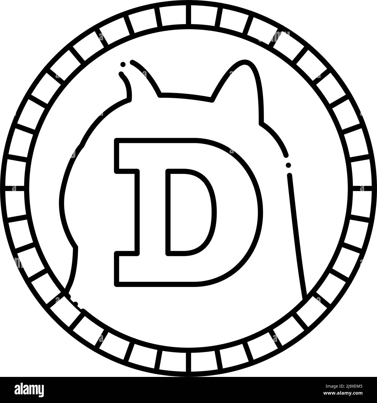 Black dogecoin Black and White Stock Photos & Images - Alamy