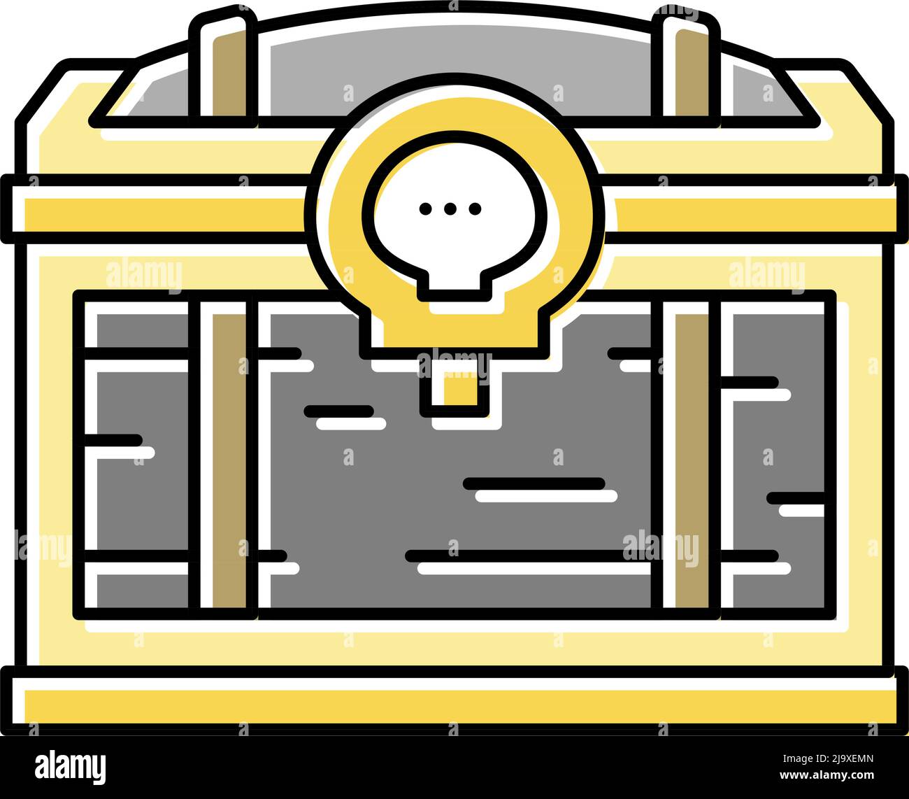 cursed chest color icon vector illustration Stock Vector Image & Art ...