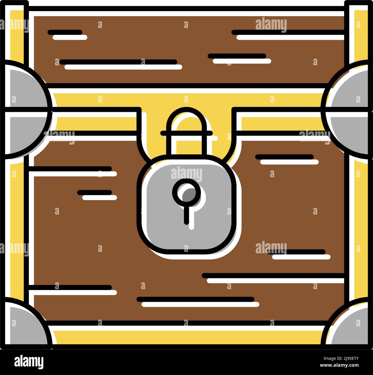 closed chest color icon vector illustration Stock Vector Image & Art ...