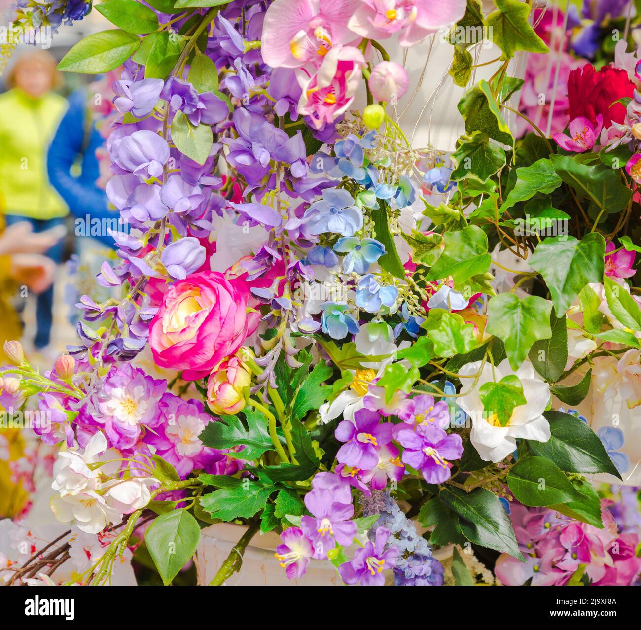 Bunch of flowers background texture Stock Photo - Alamy