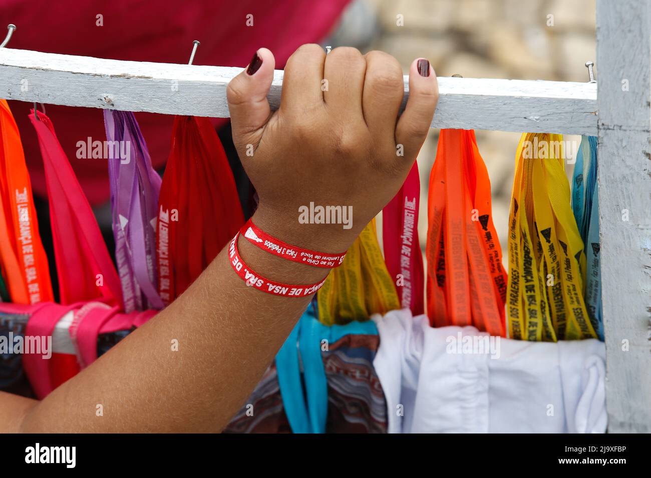“Fitas do Círio”, colored bands symbol of Círio de Nazaré, the largest ...