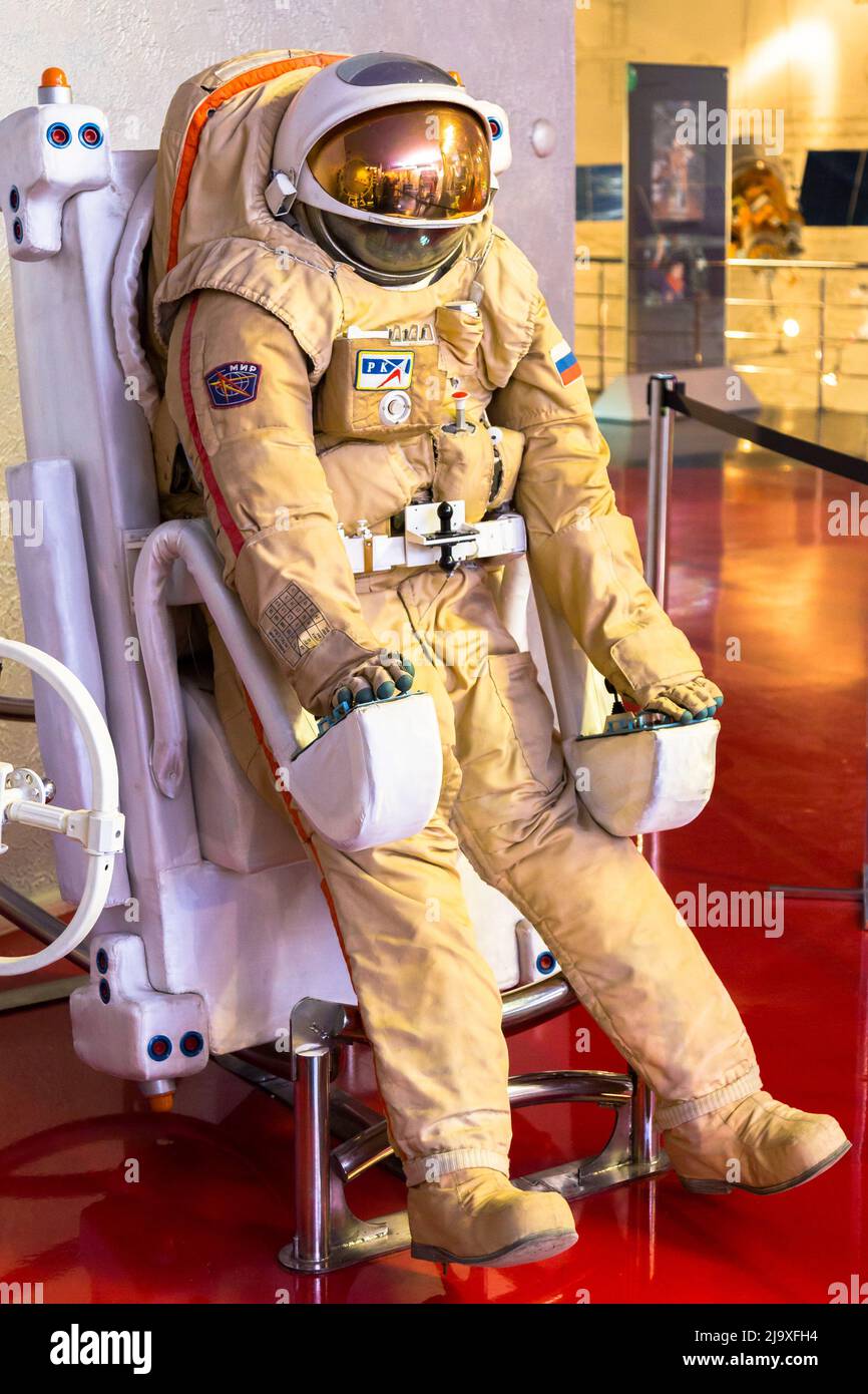 Moscow, Russia - May 31, 2016: Russian astronaut spacesuit in Moscow ...