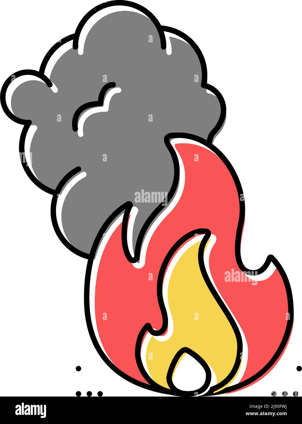 fire accident color icon vector illustration Stock Vector Image & Art ...