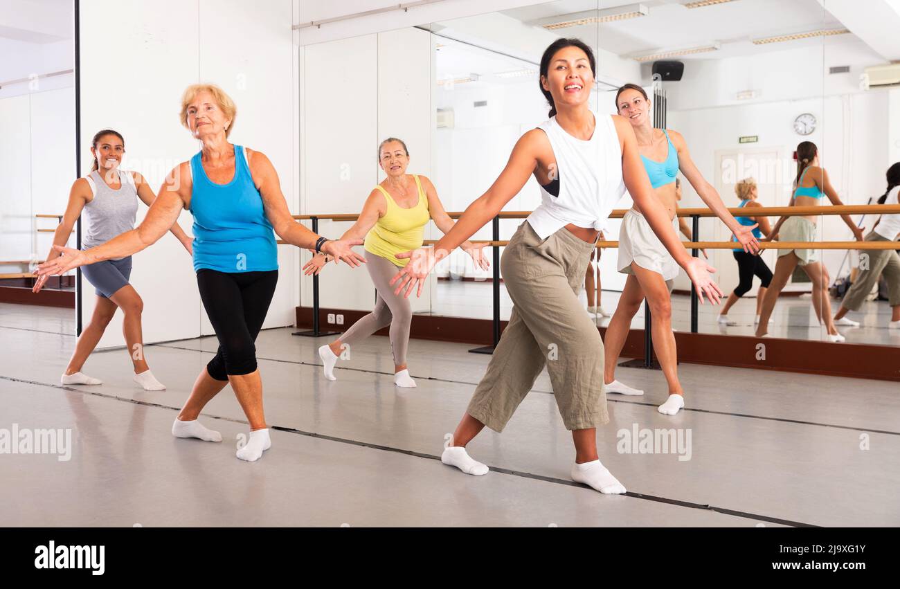 Female dancer performing contemporary choreography hi-res stock ...