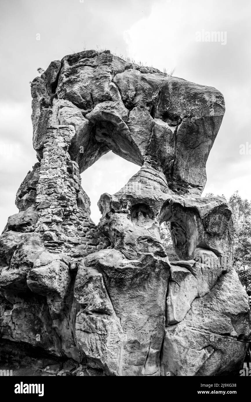 Rocks ruined medieval castle Black and White Stock Photos & Images - Alamy