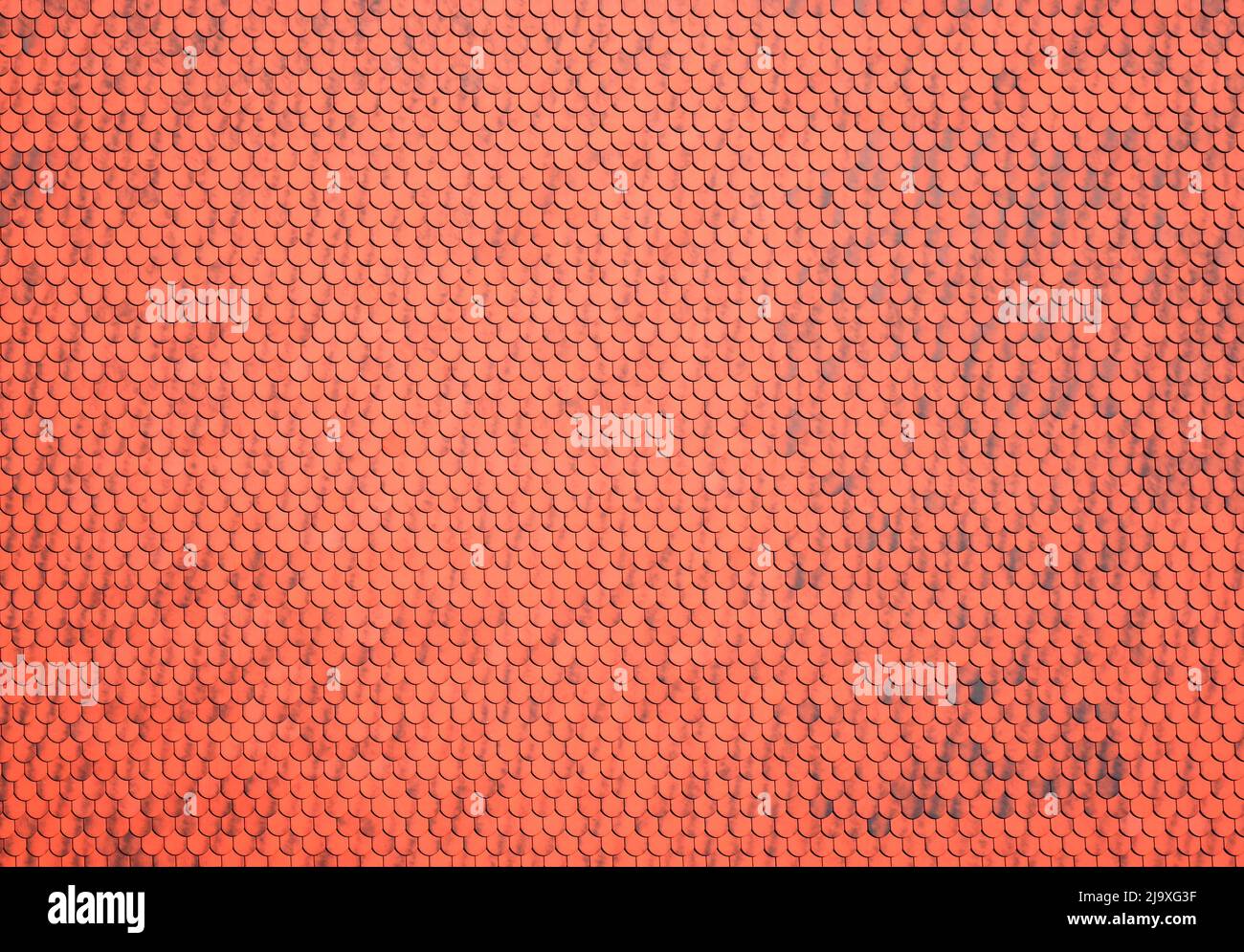 background or texture shingle of red burnt clay Stock Photo - Alamy