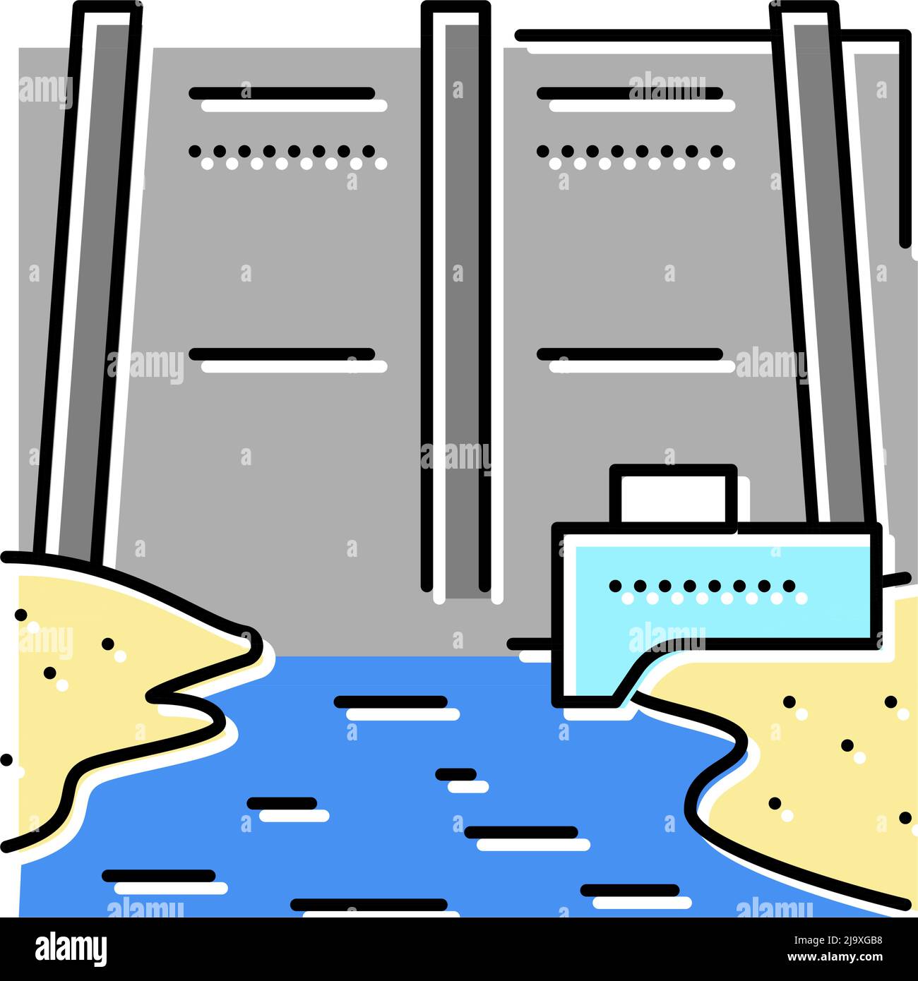 reservoir water color icon vector illustration Stock Vector Image & Art ...