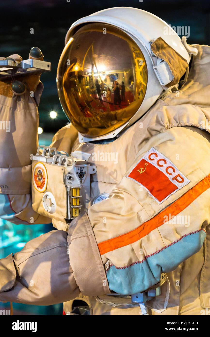 Moscow, Russia - May 31, 2016: Russian astronaut spacesuit in Moscow ...