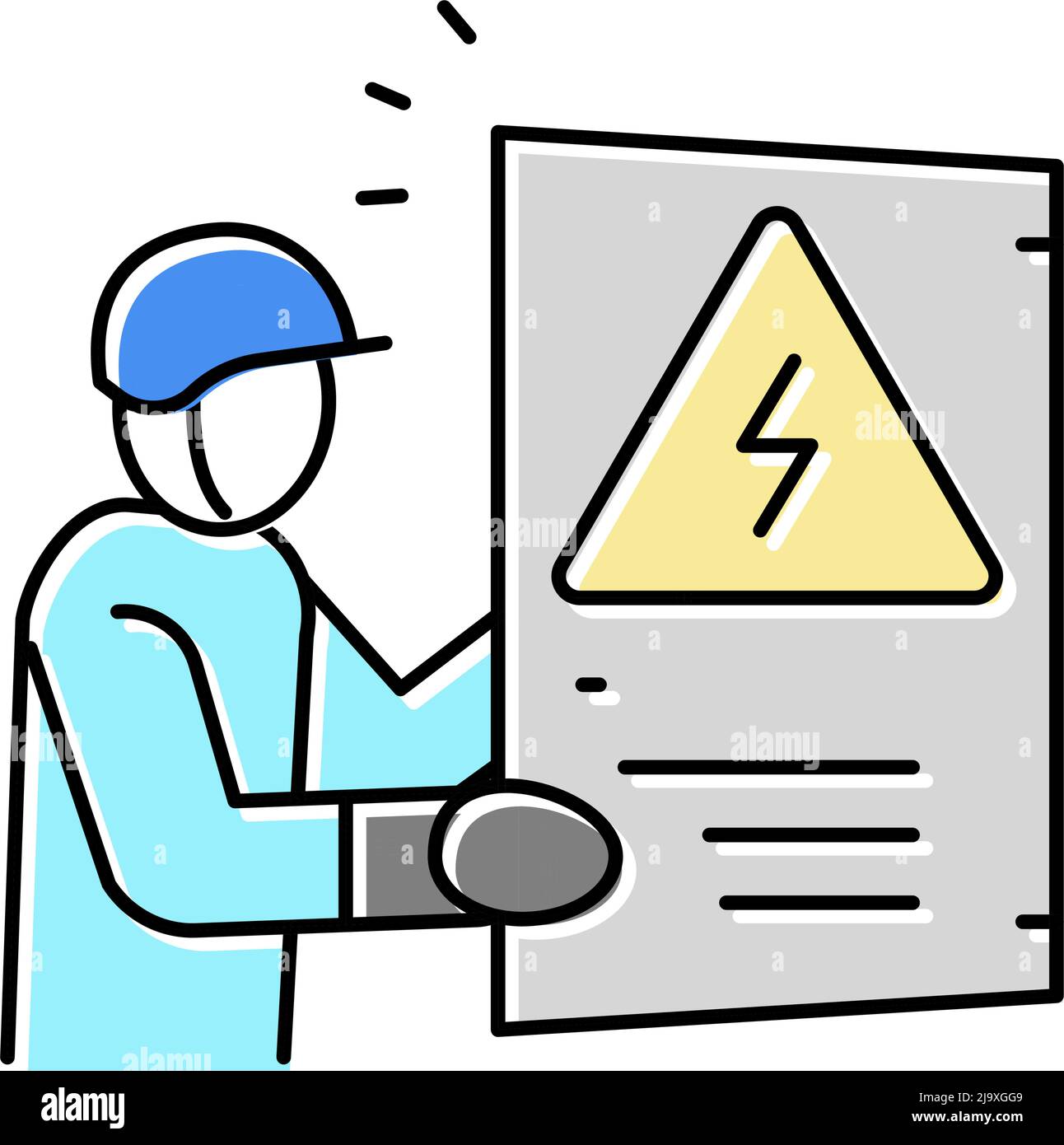 emergency electricians color icon vector illustration Stock Vector ...