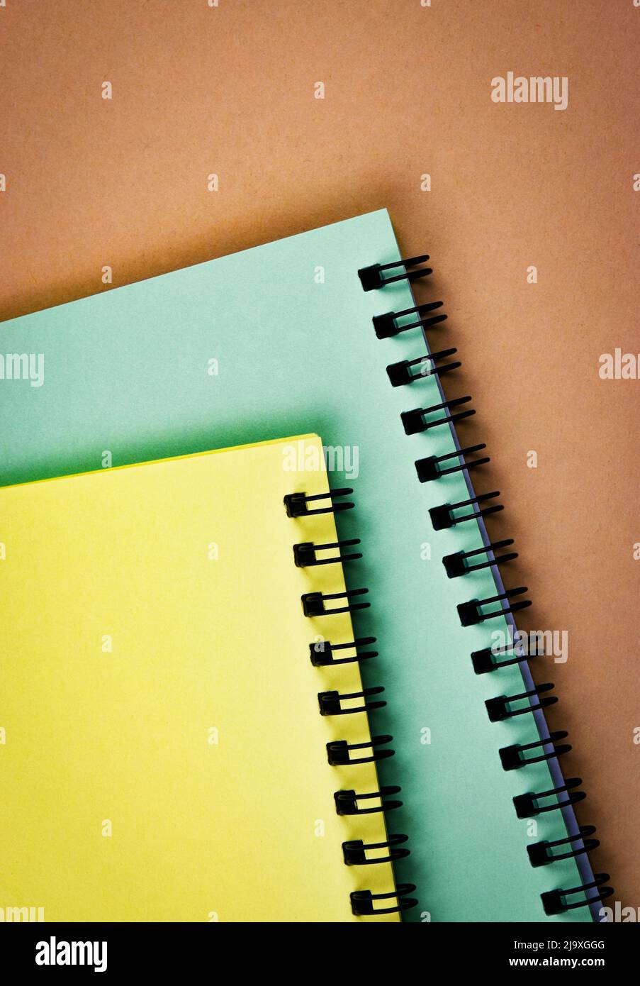 abstract background still life with spiral paper blocks Stock Photo - Alamy