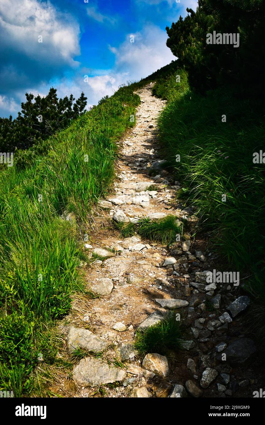 landscape background stone walkway up hill Stock Photo - Alamy