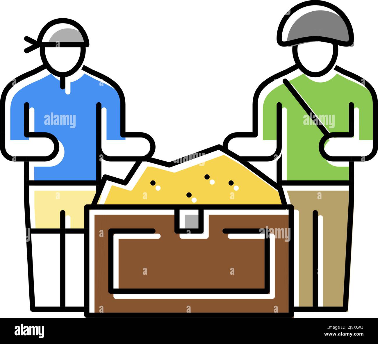 pirate treasure color icon vector illustration Stock Vector Image & Art ...