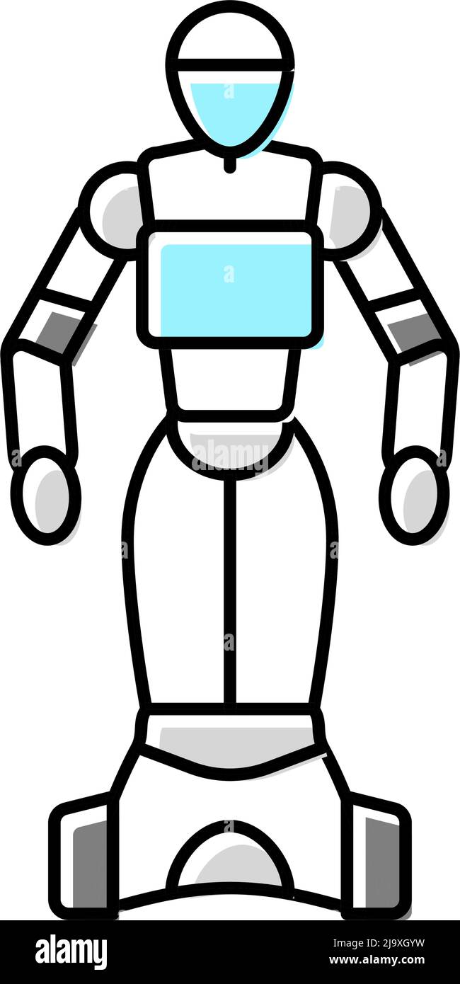 artificial robot color icon vector illustration Stock Vector Image ...