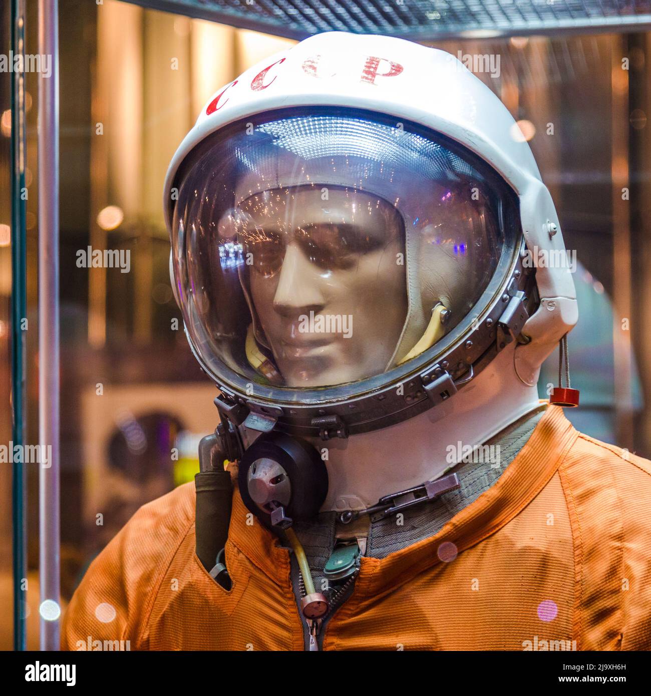 MOSCOW, RUSSIA - MAY 31, 2016: Russian astronaut spacesuit in Moscow ...