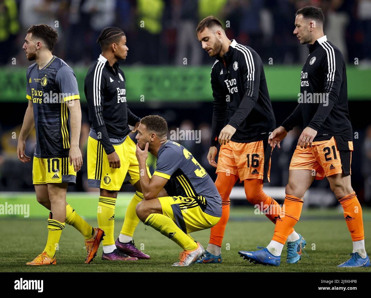 Tirana, Albania. 25th May, 2022. TIRANA - (lr) Orkun Kokcu of Feyenoord ...