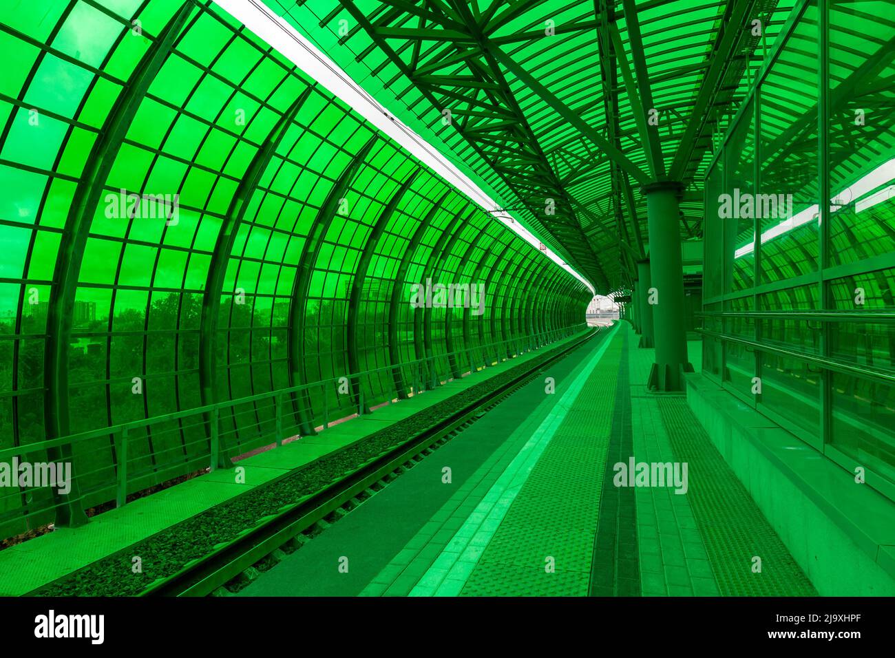 MOSCOW, RUSSIA - SEPTEMBER 13, 2016: Central Circle Line MCC Lastochka ...