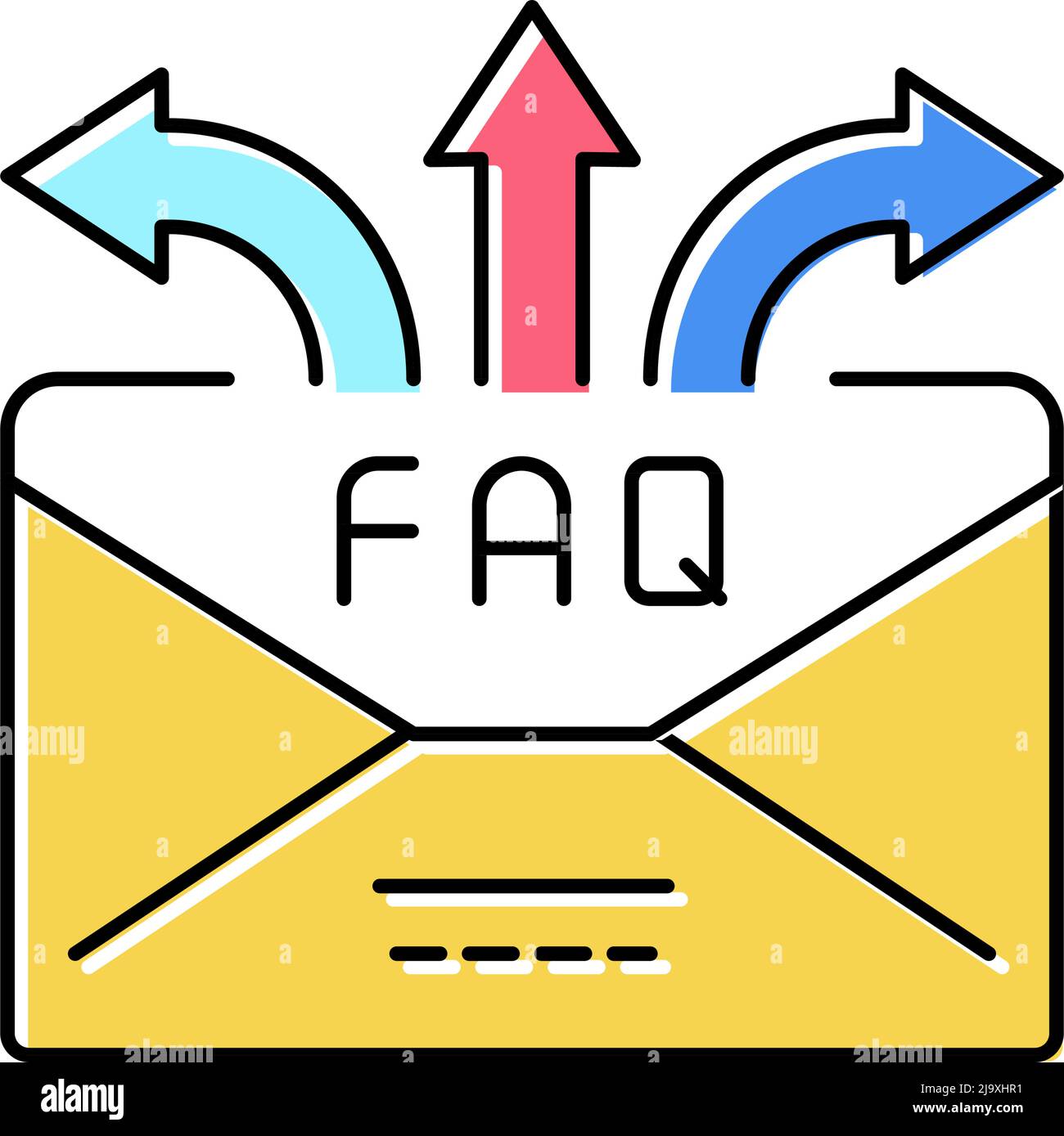faq frequently asked questions color icon vector illustration Stock ...