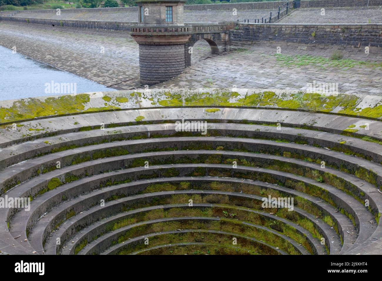 Ladybower Reservoir drainage system completely dry during the summer ...