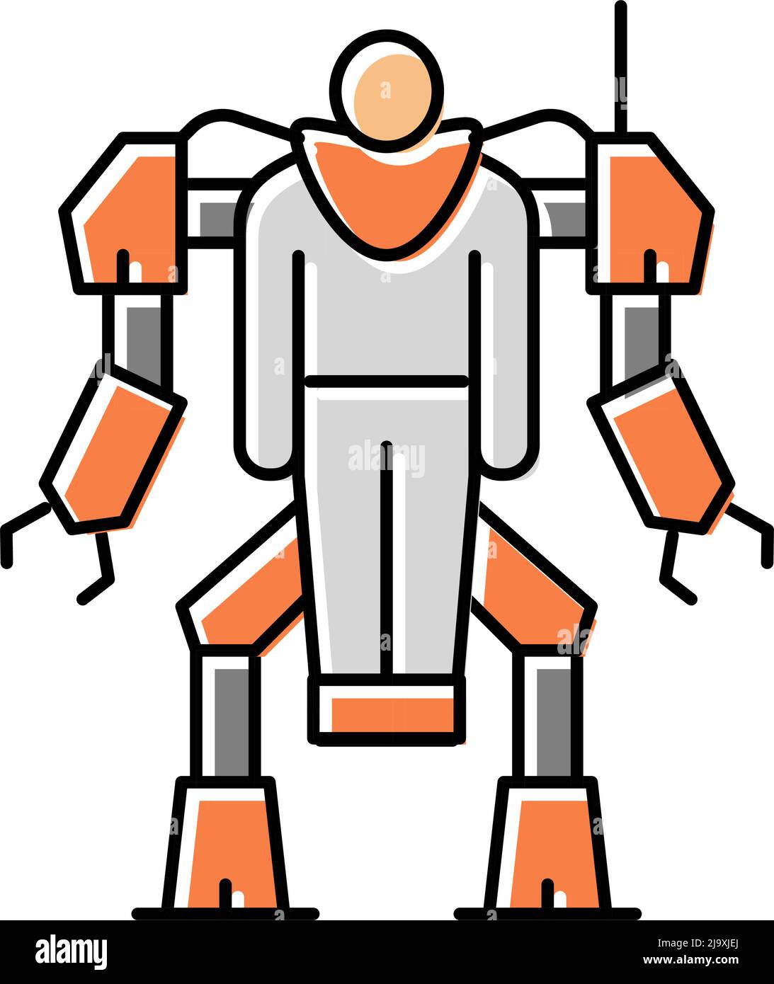 augmenting robot color icon vector illustration Stock Vector Image ...