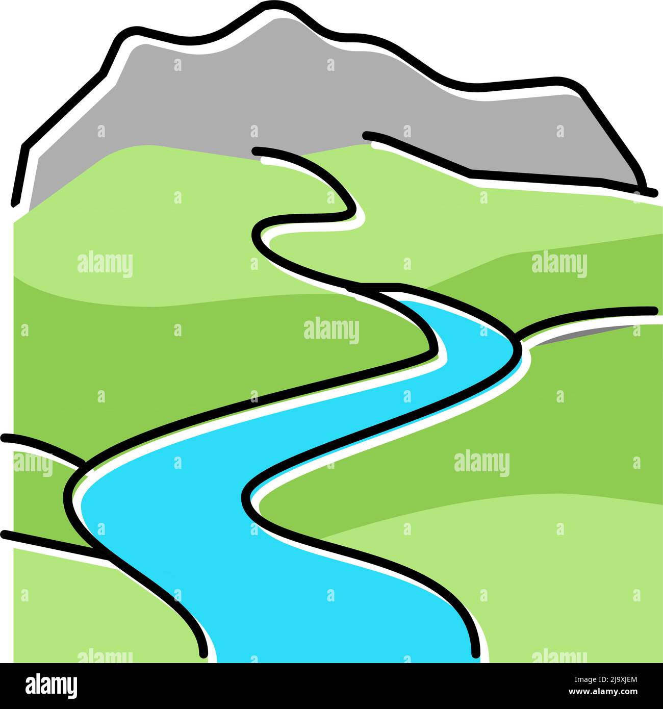 source of river color icon vector illustration Stock Vector Image & Art ...