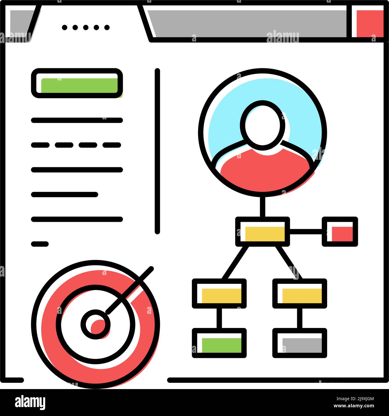 customer analytics report color icon vector illustration Stock Vector ...