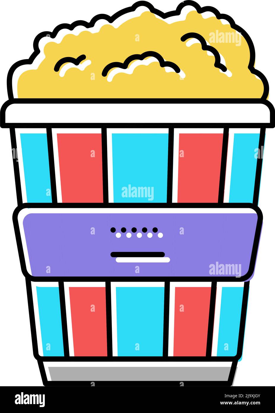 popcorn food color icon vector illustration Stock Vector Image & Art ...