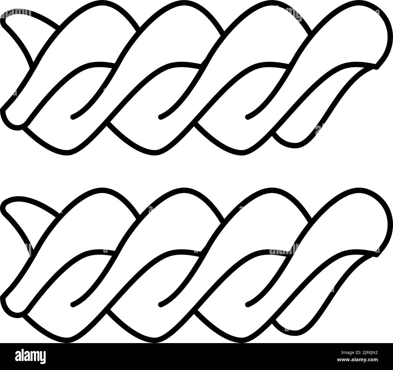 fusilli pasta line icon vector illustration Stock Vector Image & Art ...