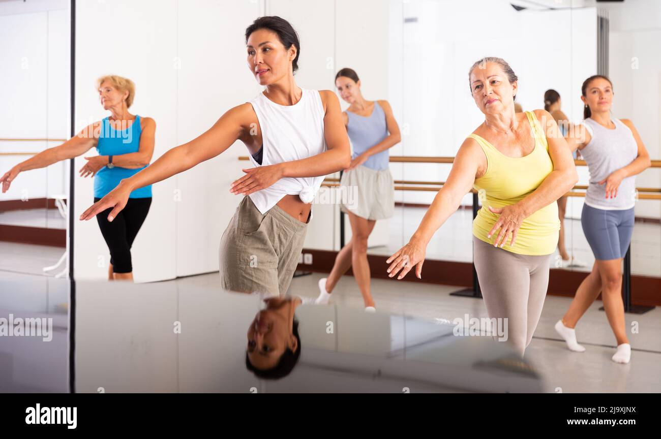 Women dancing together in studio Stock Photo - Alamy