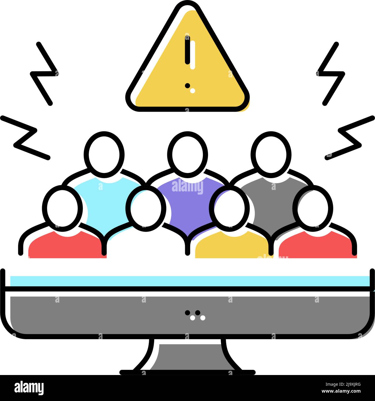 social boycott color icon vector illustration Stock Vector Image & Art ...