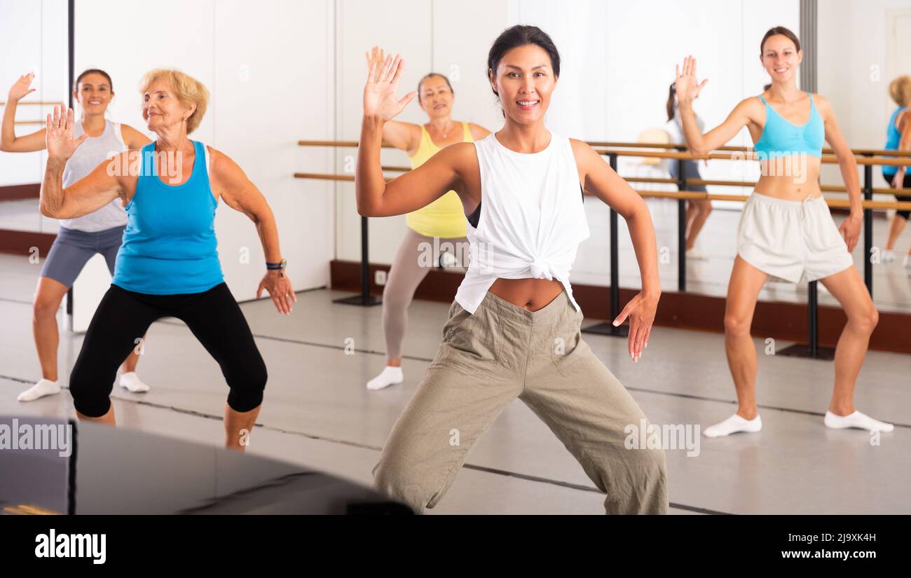 Women dancing together in studio Stock Photo - Alamy