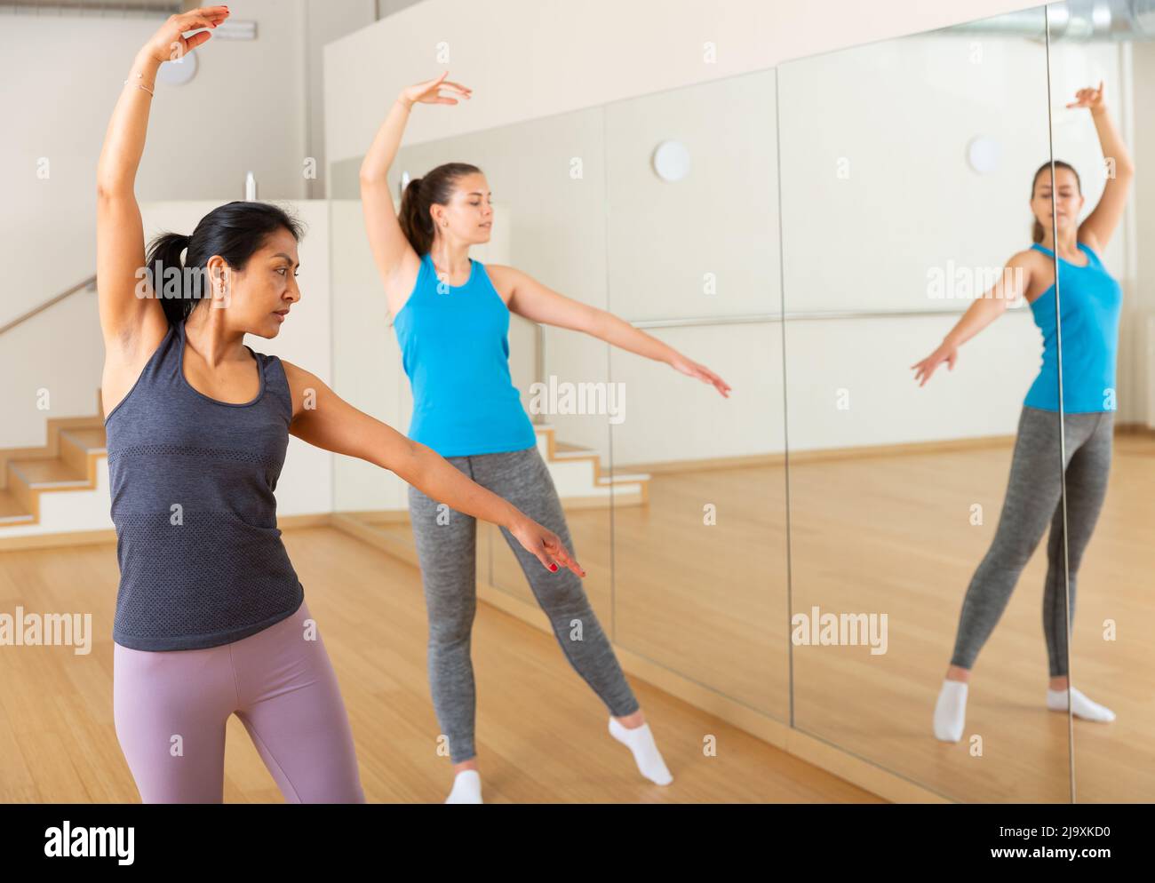 Group woman dancing positive exercise hi-res stock photography and ...