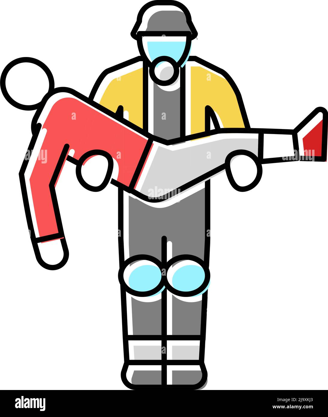 rescue operation color icon vector illustration Stock Vector Image ...