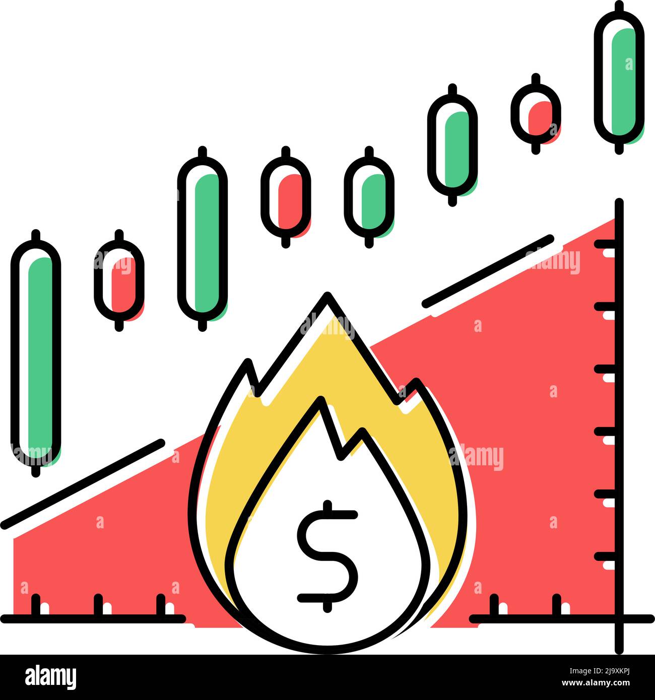 stock inflation color icon vector illustration Stock Vector Image & Art ...