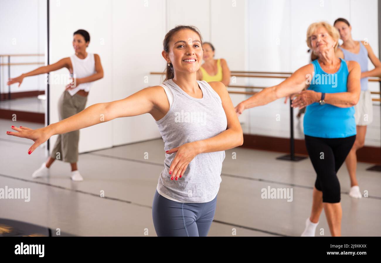 Women dancing together in studio Stock Photo - Alamy