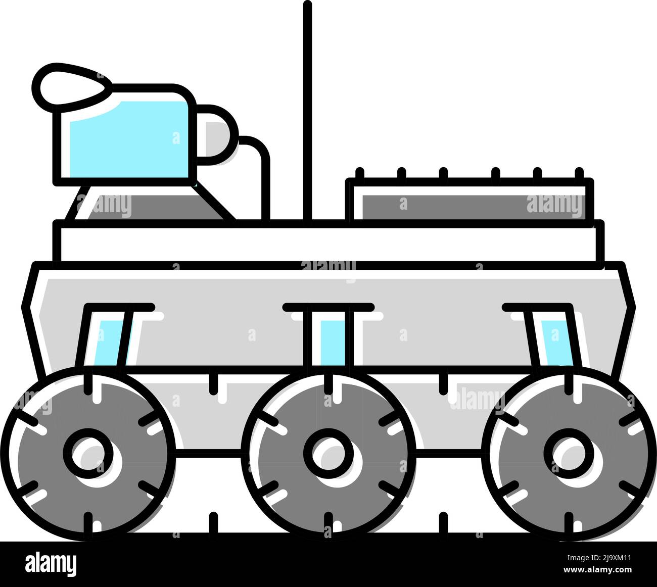 autonomous robot color icon vector illustration Stock Vector Image ...