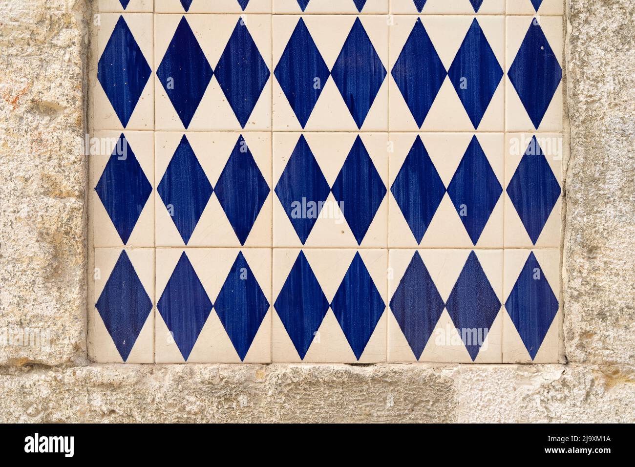 Patterns and textures on beautiful painted tiles in Portugal Stock ...