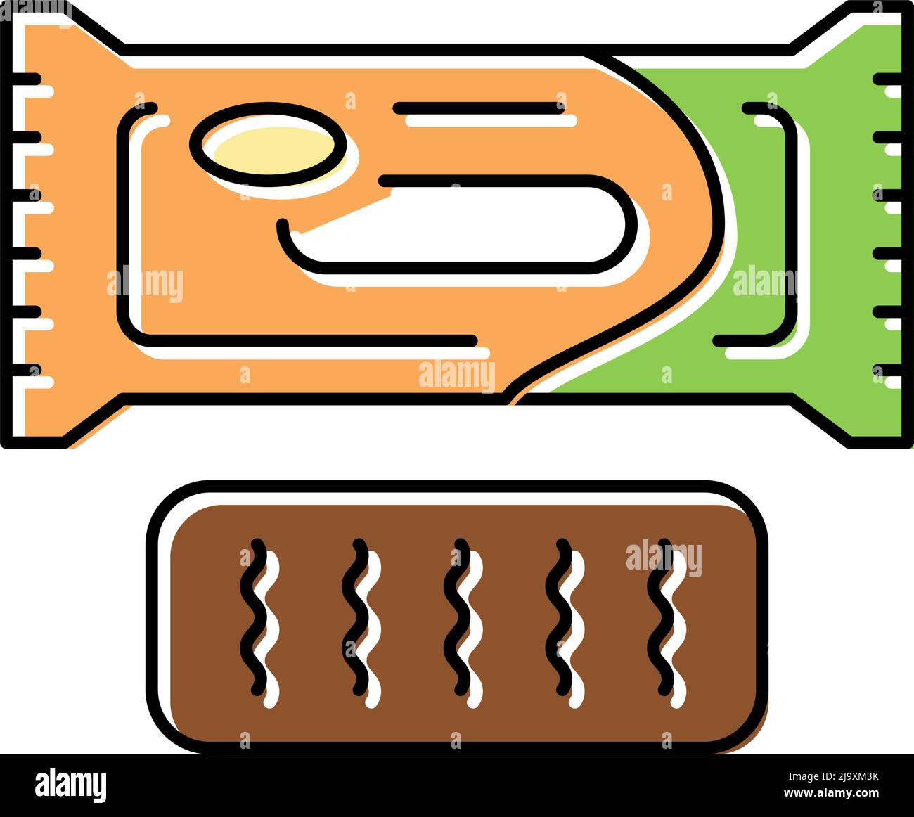 snack chocolate color icon vector illustration Stock Vector Image & Art ...