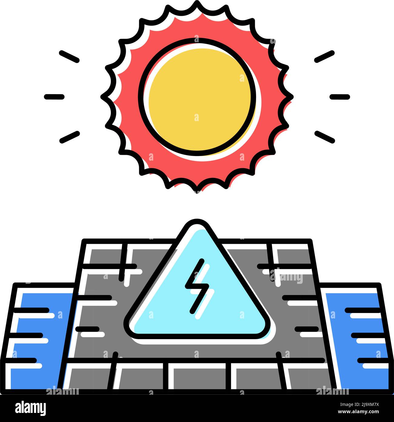 solar energy color icon vector illustration Stock Vector Image & Art ...