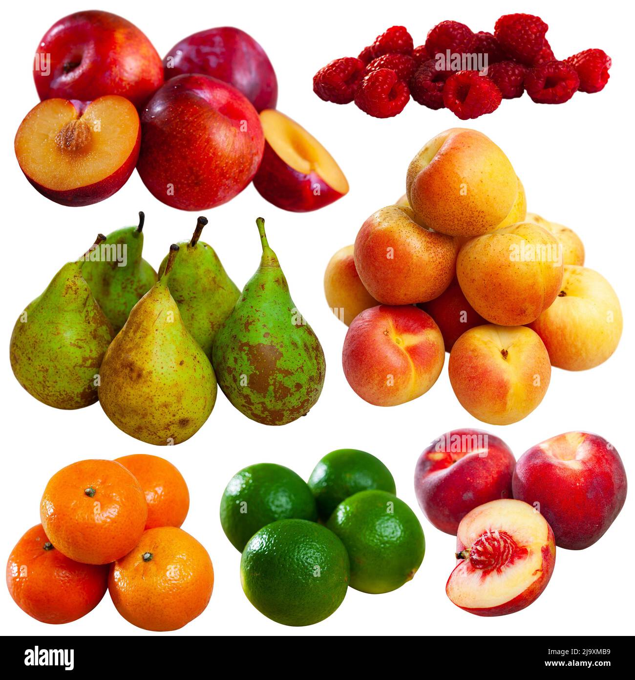 Set of assorted fruits isolated on white Stock Photo - Alamy