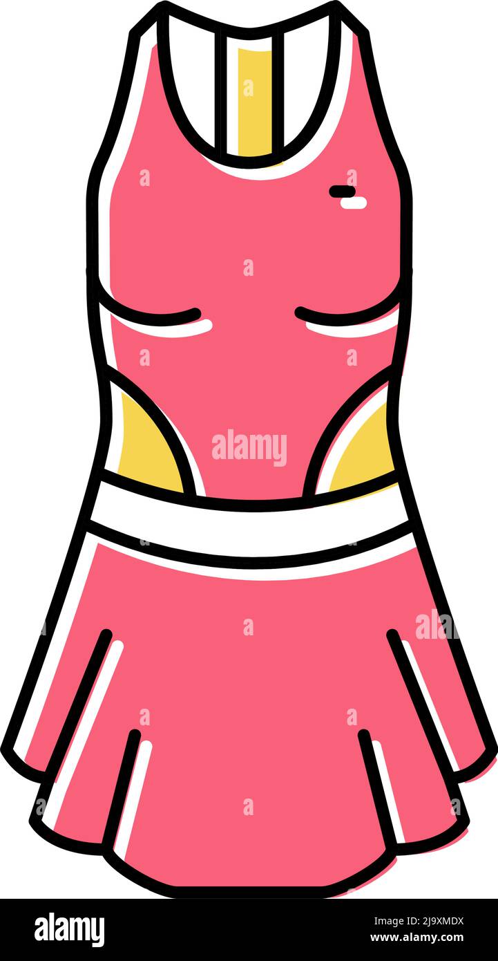 women tennis apparel color icon vector illustration Stock Vector Image ...