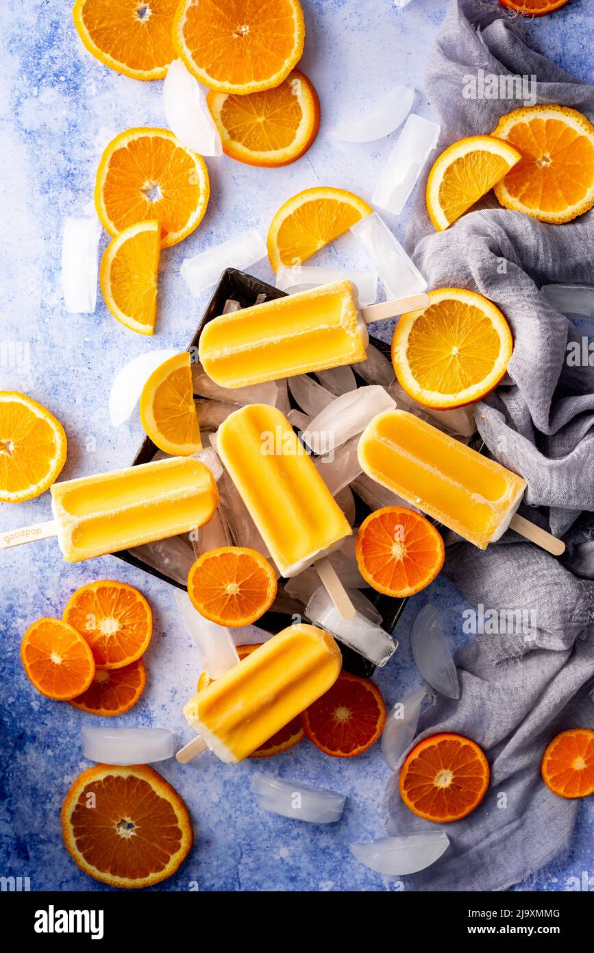 Orange creamsicle popsicle hi-res stock photography and images - Alamy