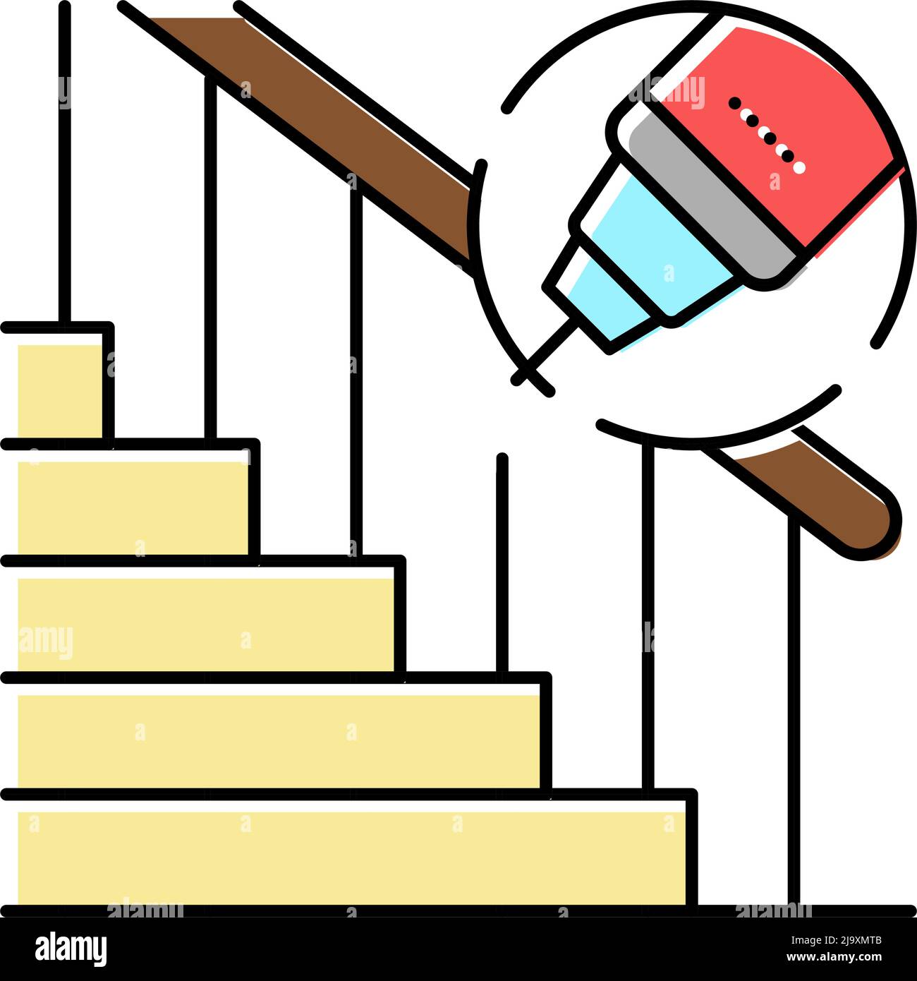 handrail repair color icon vector illustration Stock Vector Image & Art ...