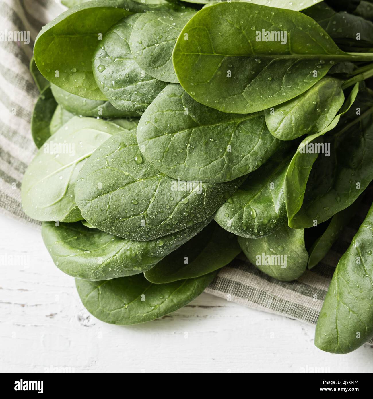 Washed spinach leaves hi-res stock photography and images - Alamy
