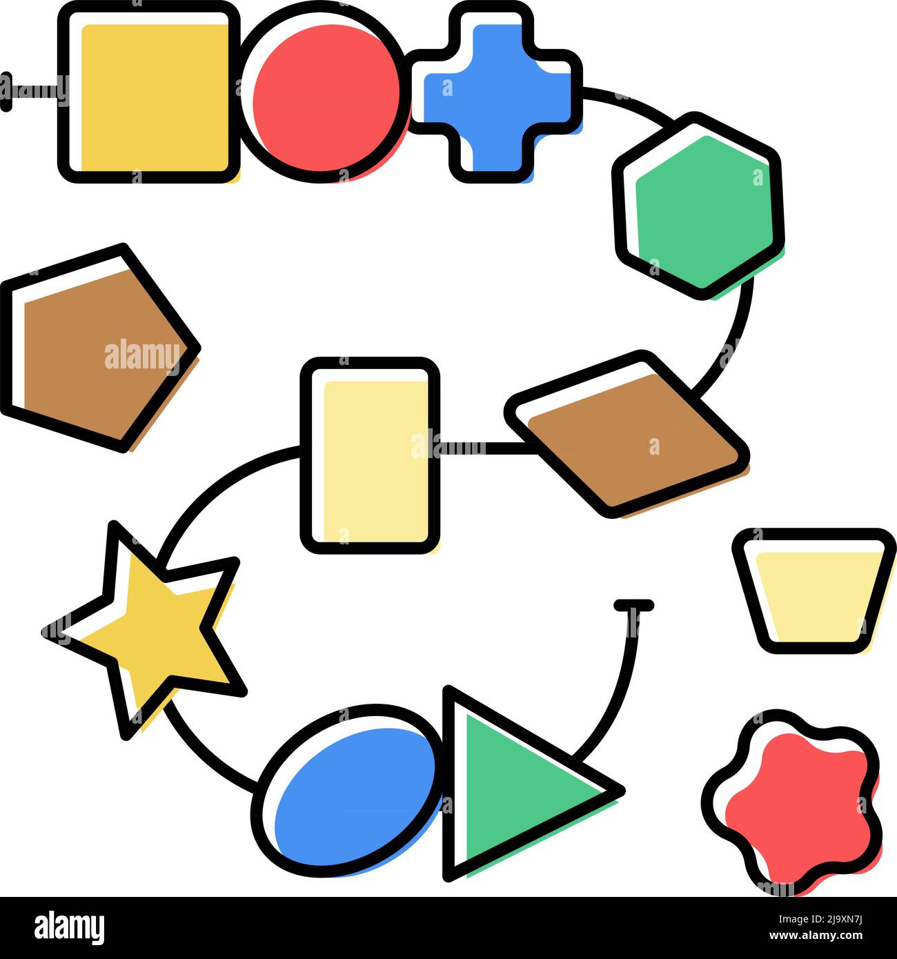 lacing threading toy color icon vector illustration Stock Vector Image ...