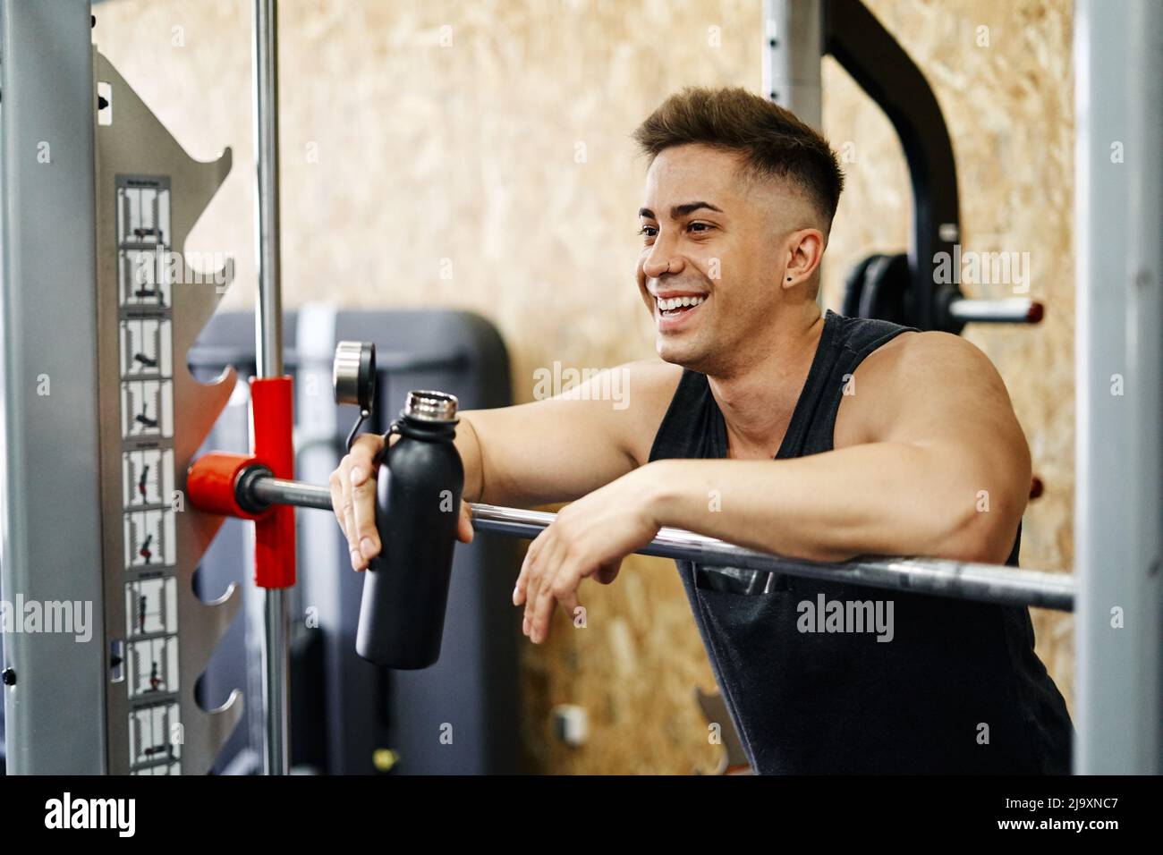 Young man laughing after workout hi-res stock photography and images ...