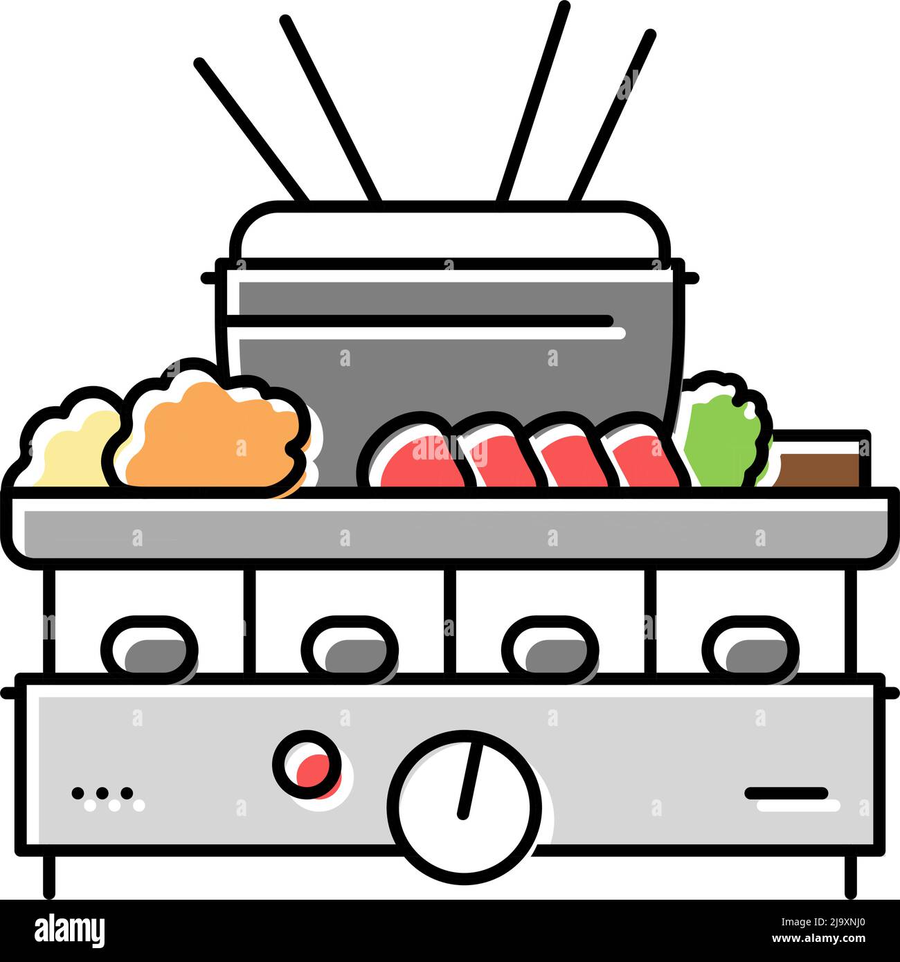 kit fondue color icon vector illustration Stock Vector Image & Art - Alamy